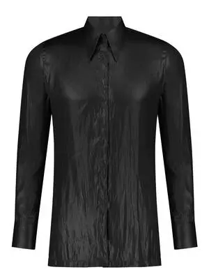 ÚCHÈ Satin Shirt - Black
