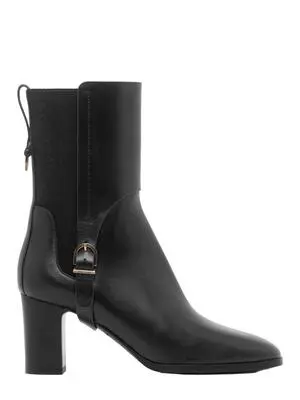 Giorgio Armani Boot With Rubber Details And Leather Sole - Black