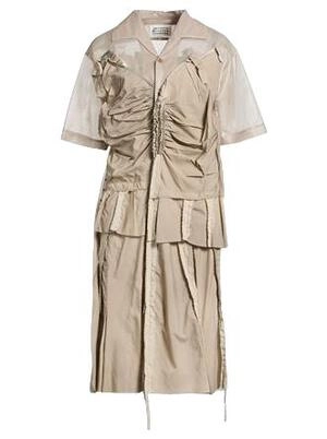MAISON MARGIELA Midi Dress Size Polyester, Viscose - Beige