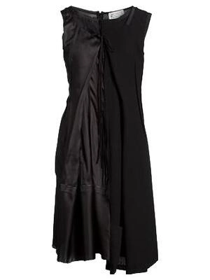 MAISON MARGIELA Midi Dress Virgin Wool, Acetate, Cupro, Silk - Black