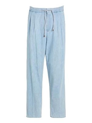 Brunello Cucinelli Man Pants Blue Size 40 Cotton Blue