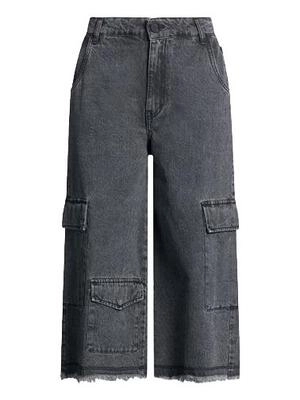 Liviana Conti Cotton Cargo Jeans - Black