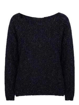 Alpha Studio Metallic Viscose And Polyamide Pullover - Blue