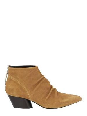 HALMANERA Leather Ankle Boots - Beige