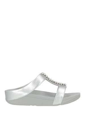 Fitflop Metallic Embellished Wedge Sandals - Silver