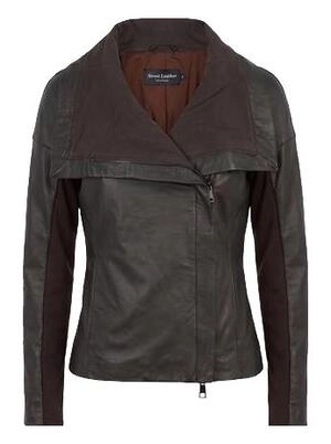 STREET LEATHERS Jacket Size Leather, Viscose, Nylon, Elastane - Brown