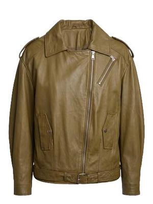 STREET LEATHERS STREET LEATHERS Leather Biker Jacket Green