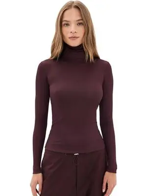 AGOLDE Caryle Turtleneck Top - Corinth