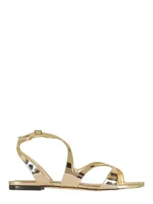 JIMMY CHOO Jimmy Choo Ayla Flat Sandals Gold