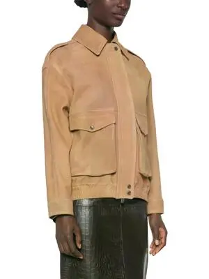 SALVATORE SANTORO Long-sleeve Leather Jacket - Neutrals