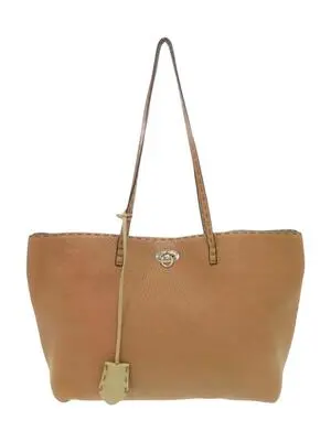 Fendi 2000-2010 Medium Leather Selleria Carla Tote Bag - Brown