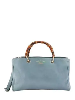 GUCCI Gucci Bamboo Shopper Leather Medium Tote Bag