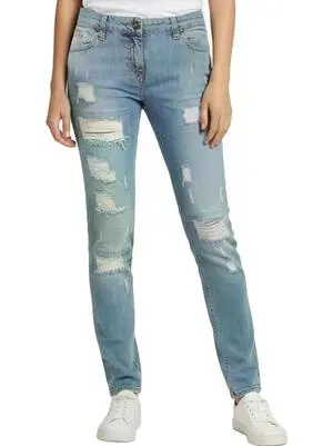 Elisabetta Franchi Distressed Jeans - Blue