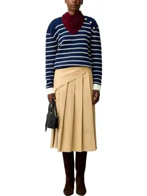 Claudie Pierlot Striped Wool Jumper - Blue