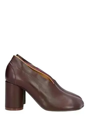 MAISON MARGIELA Leather Block-heel Pumps - Brown