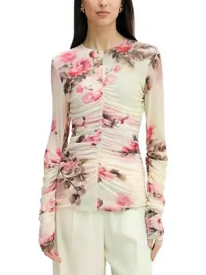 SILVIAN HEACH Silvian Heach Floral-Print Ruched Top