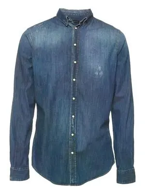 Dsquared2 Distressed-details Denim Shirt - Blue