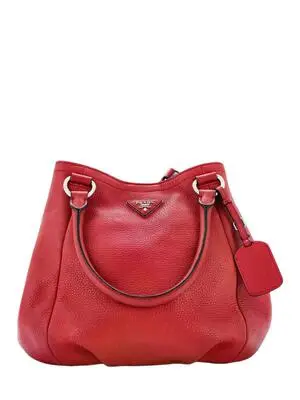 PRADA Convertible Shopping Tote Vitello Daino Small Shoulder Bag