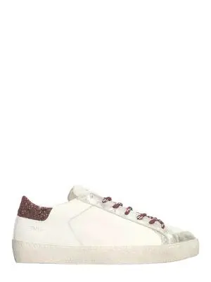 AMA-BRAND Glitter-panel Metallic-trim Sneakers - Neutrals
