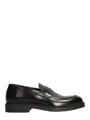 GREEN GEORGE Leather Penny Loafers - Brown