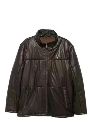 SERGIO MORETTI FIRENZE Leather Jacket - Brown