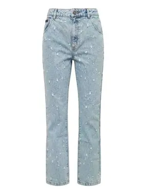 Philipp Plein Straight-fit Jeans Mini Raw-edge - Blue