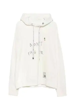 Mihara Yasuhiro Slogan-print Hoodie - Neutrals