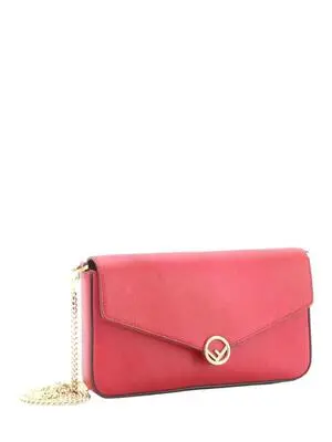 Fendi Leather Crossbody Bag - Red