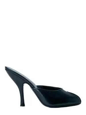 JUDE Jude Leather Pointed-Toe Stiletto Mules Black