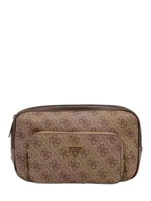 Guess Monogram-print Zip-up Belt Bag - Neutrals