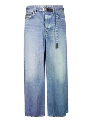 Sacai Beyondexx Distressed-effect Jeans - Blue