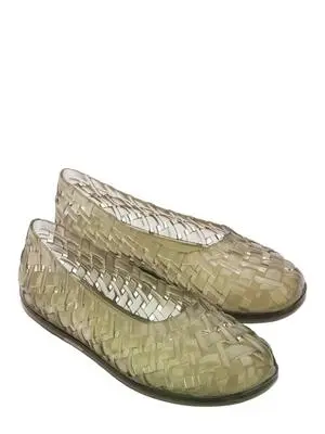 Melissa Possession Woven-effect Ballet Flats Neutrals