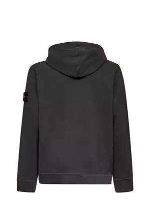 Stone Island Logo-patch Zip-up Hoodie - Grey