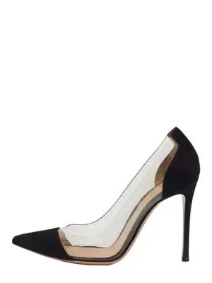 GIANVITO ROSSI Plexi Pointed-toe Pumps - Black
