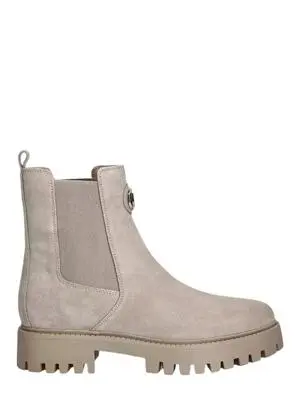 Guess Logo-plaque Chunky-sole Ankle Boots - Grey