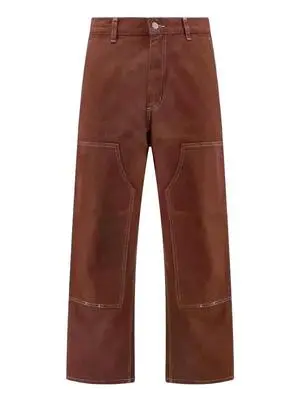 Carhartt Work In Progress Double-panel Denim Jeans - Brown
