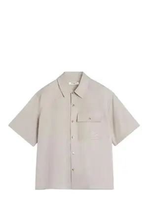 MAISON KITSUNÉ Logo-embroidered Short-sleeve Shirt