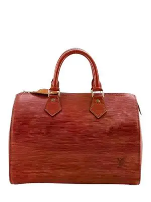 LOUIS VUITTON Speedy Handbag Epi Leather Satchel - Brown
