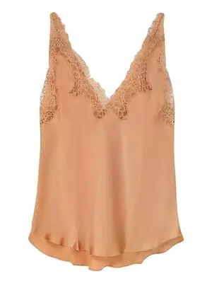MES DEMOISELLES Lace-trim Camisole Top - Orange