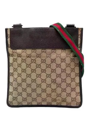 Gucci Gg Canvas Web Crossbody Bag - Neutrals