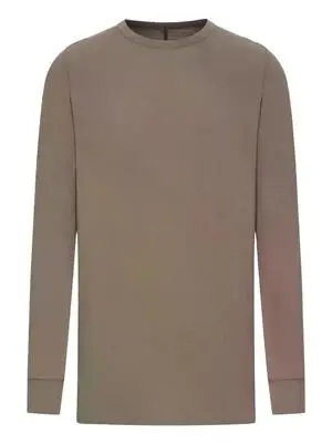 Rick Owens Long-sleeved Cotton Jersey T-shirt Green