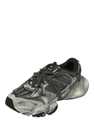 Adidas Xlg Runner Deluxe 2.0 Panelled Distressed Sneakers - Grey