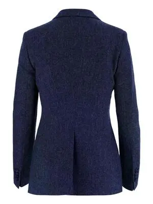 Tagliatore Herringbone-pattern Blazer - Blue