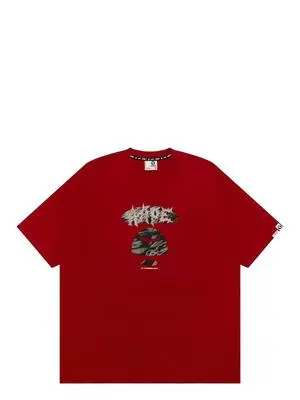 AAPE BY *A BATHING APE Moonface Graphic T-shirt - Red