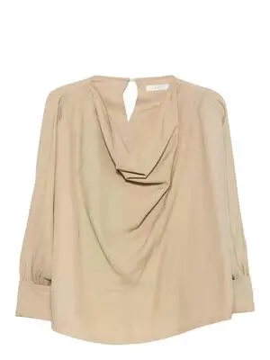 Co Draped Long-sleeve Top - Neutrals