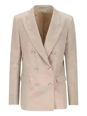 Tagliatore Double-breasted Peak-lapels Blazer - Neutrals