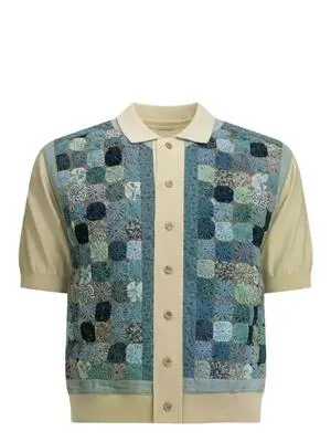 Kapital X Yo-yo Patchwork Shirt - Blue