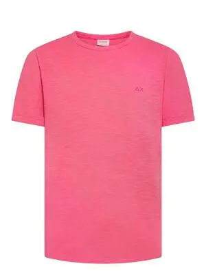 SUN 68 Embroidered-logo T-shirt Pink