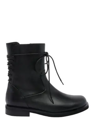 POEVE Arlo Lace-up Boots - Black