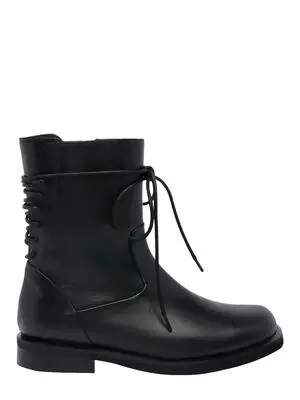 POEVE Arlo Lace-up Boots - Black